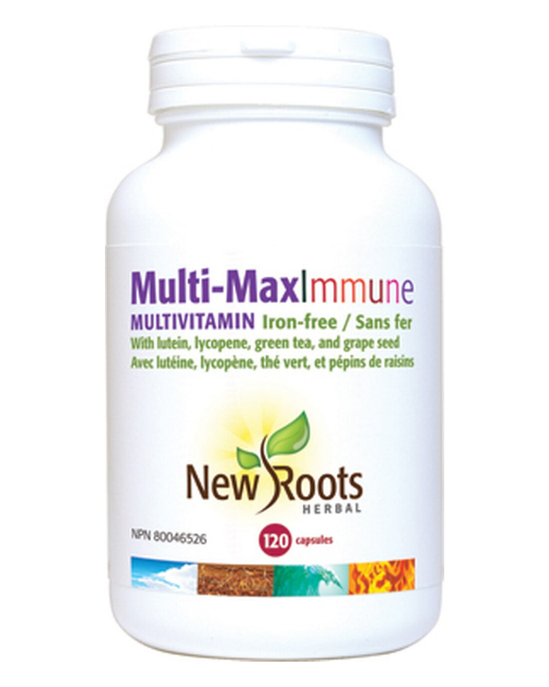 New Roots - Multi-Max Immune Multivitamin, Iron-Free - 120 Vegetable c ...